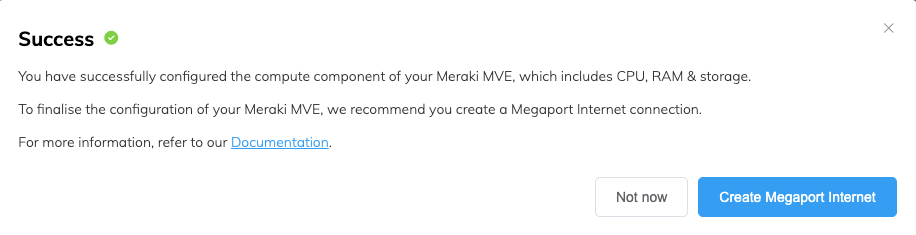 Creating An Mve With Cisco Meraki Megaport Documentation Megaport Documentation